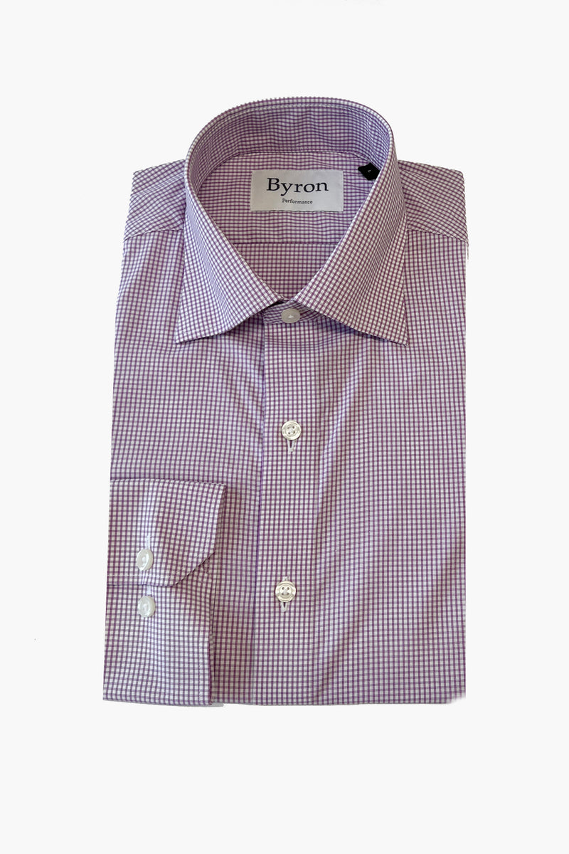 Byron Pink Check Performance Shirt Big and Tall – The Foursome ...